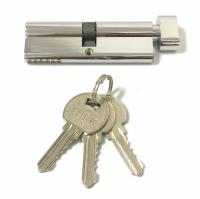 China Silver Single Sided Cylinder Lock 90mm Cylinder Lock With Keys for sale
