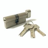 China Single Open Brass Cylinder Lock Custom Size One Side Key Cylinder Silver for sale