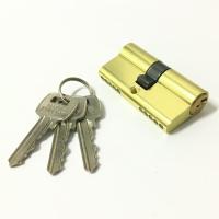 China Double Open Aluminum Brass Cylinder Custom Size Double Barrel Locks 60mm for sale