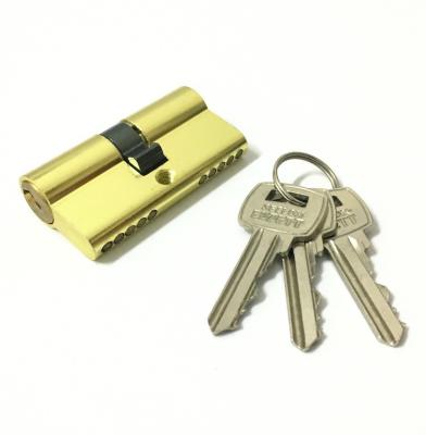 China Double Open Aluminum Brass Cylinder Custom Size Double Barrel Locks 60mm for sale