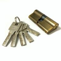 China Euro Profile Zinc Brass Cylinder 80mm Door Cylinder Lock Replacement for sale