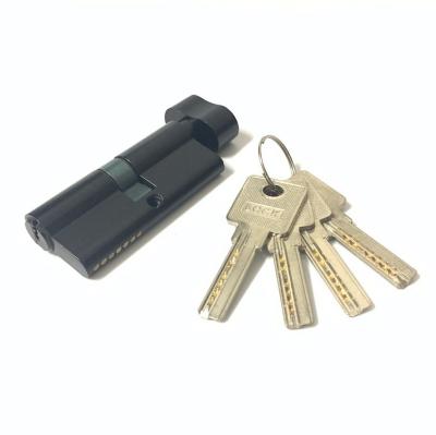 China Black Zinc Brass Cylinder Euro Profile Door Cylinder Replacement With Brass Core for sale