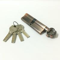 China 90mm Zinc Brass Cylinder Single Open Euro Profile Lock With Brass Or Iorn  Key for sale