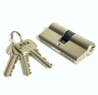 China Iron Double Key Cylinder Customized Door Cylinder Lock Replacement 60mm for sale
