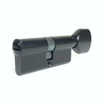 China Zinc Alloy Black Cylinder Lock WC Bathroom Cylinder Lock 70mm for sale