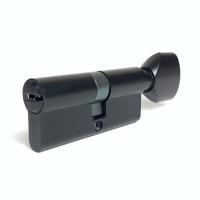 China 70mm Zinc Brass Cylinder Single Open Cylinder Door Lock Black With Solid Zinc Core for sale