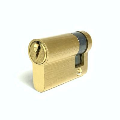 China Custom Size Half Cylinder Door Lock 40mm 45mm 50mm 55mm 60mm Half Euro Cylinder for sale