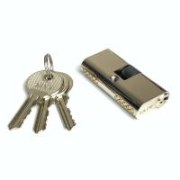 China Silver Small Oval Cylinder Lock Customized Door Cylinder Replacement 54mm for sale