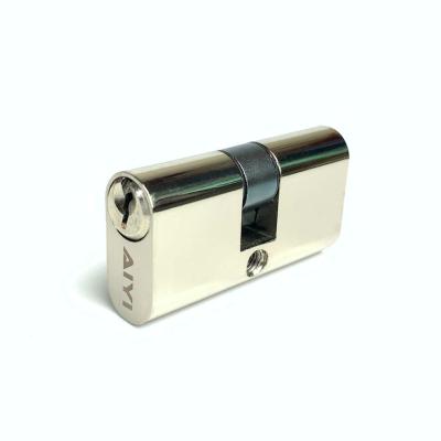 China Silver Small Oval Cylinder Lock Customized Door Cylinder Replacement 54mm for sale