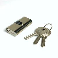 China Silver Small Oval Cylinder Lock Customized Door Cylinder Replacement 54mm for sale