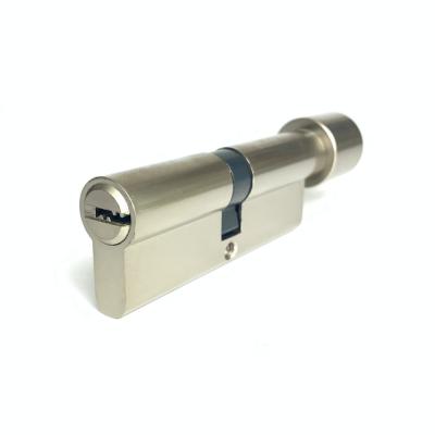 China 85mm Brass Cylinder Lock Single Open Cylinder Door Locks Silver for sale