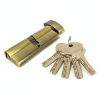 China Customized Antique Brass Cylinder Lock Single Open Cylinder Profile Lock 90mm for sale