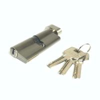 China 80mm Knob Cylinder Lock Custom Size Single Thumbturn Cylinder Silver for sale