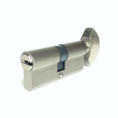 China Customized Single Open Cylinder SN CP GP SB AB MAB AC BLACK Euro Cylinder 70mm With Brass Core for sale