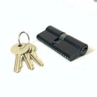 China Custom Size Zinc Brass Cylinder Black Cylinder Door Lock Replacement for sale