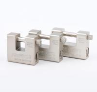 China 74mm 84mm 94mm High Security Padlock Matt Nickle Plated Rectangular Padlock for sale