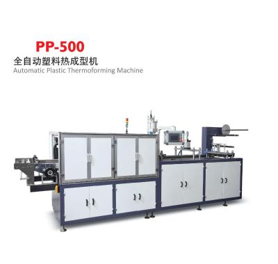 China 380V Plastic Cup Lid Vacuum Forming Machine 500x260mm Electric Heating Thermoformer for sale
