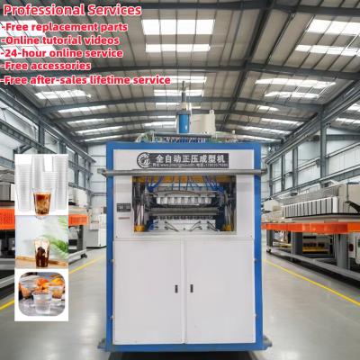 China Automatic Plastic Cup Thermoforming Machine with PLC Control Gear Drive System for sale