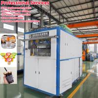 China Automatic Plastic Cup Thermoforming Machine with PLC Control Gear Drive System for sale