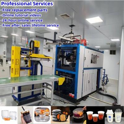 China Used Plastic Thermoforming Machine 4100x1500x2200mm 380V for PP PS PET Cups for sale