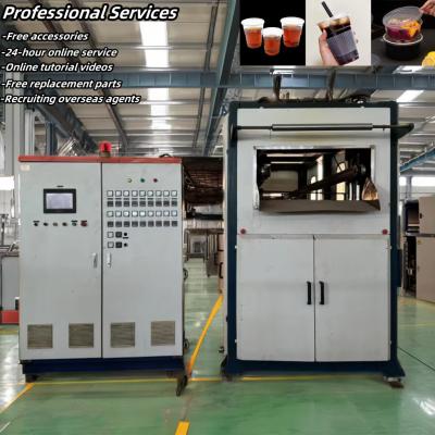 China Plastic Thermoforming Machine 730x420mm 18KW Electric Heating Cup Lid Making Machine for sale