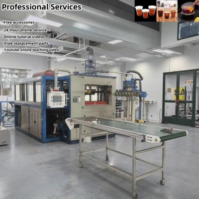 China WX 800x600mm Plastic Thermoforming Machine 18KW CE Cup Lid Thermoformer for sale