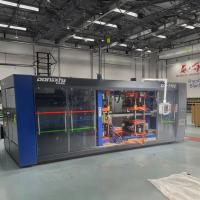 China Fully Automatic Plastic Tray Thermoforming Machine 710mm Forming Length for Disposable Plastic Containers for sale