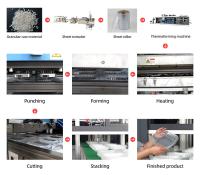 China Automatic Disposable Lunch Box Thermoforming Machine 710x520mm 380V for sale