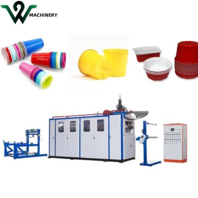 China 11KW Plastic Thermoforming Machine 750x420mm Forming Area for PP PS PET Cup Box Production for sale