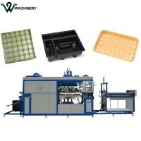 China Automatic Plastic Vacuum Forming Machine 1220mm Molding Length Coffee Cup Lid Making Machine for sale