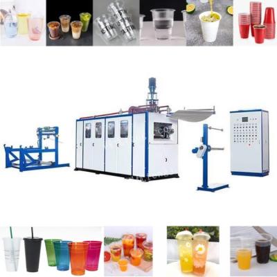 China High Speed Milk Tea Cup Thermoforming Machine with PLC Control System for sale