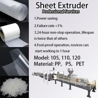 China PP PS Twin Screw Sheet Extruder 0.35-1.5mm Thickness 720mm Width Plastic Machine for sale