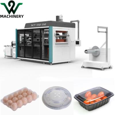 China Fully Automatic Plastic Thermoforming Machine 680x500mm Molding Area for PP PS PET Food Packaging for sale