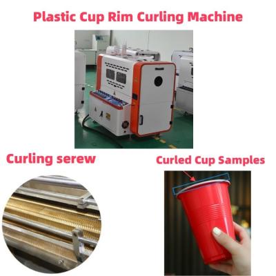 China Fully Automatic Plastic Cup Rim Curling Machine 3.7kw Main Motor 16kw Rated Power for sale