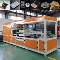 China Fully Automatic Three-Station Thermoforming Machine for Plastic Egg Tray Production Zero Risk Guarantee Included for sale