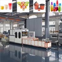China Fully Automatic Plastic Cup Forming Machine with 60-70L/min Water Consumption and Advanced PLC Control System for sale