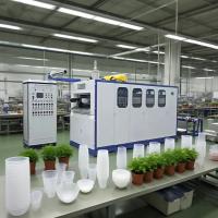 China PLC Controlled Plastic Thermoforming Machine 730mm Width for Disposable Cups CE Certified for sale