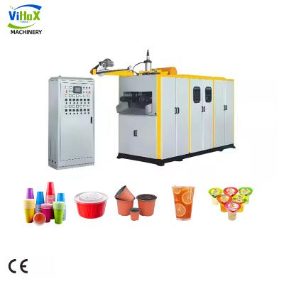 China Automatic Plastic Cup Thermoforming Machine PP PET PVC 730mm Width CE Certified for sale