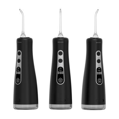 China Oral Irrigator Dental Care 350ml Tank Rechargeable USB LED Display Electric Portable Water Flosser for sale