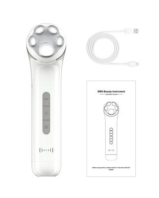 China Facial Microcurrent Beauty Device Electric  Clean Toning Red Blue Light Rejuvenation Lift Remove Wrinkles Machine for sale