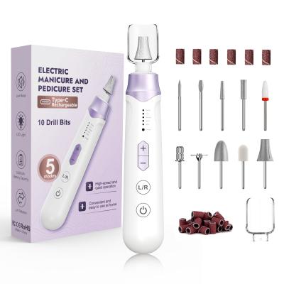 China Professional Manicure Pedicure Kit, Electric Nail File Set, Cordless Electric Nail Drill Machine, 5 Speeds Hand Foot Care Tool for sale