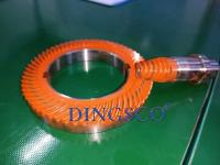 China Hypoid Gear Set Bevel Wheel And Pinion For Hollow Rotary Acuator Gearbox for sale