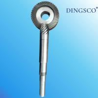 China Precision ISO 4-6 Grade Spiral Bevel Gear with Extra-Long Integral Shaft and HRC 58-62 Hardness for sale