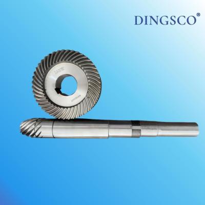 China Precision Bevel Gear with Extra-Long Integral Shaft for CNC and Robotics Featuring ISO 4-6 Grade Accuracy and HRC 58-62 Hardness for sale