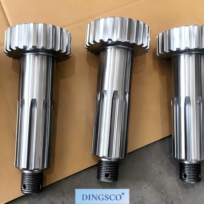 China Wind Turbine Gearbox Output Shaft 18CrNiMo7-6 Carburized Hardened Helical Gear Shaft Precision Ground ISO 9001 for sale