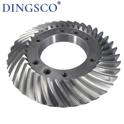 China Heavy Duty Spiral Bevel Crown Wheel Flange Type Differential Gear For Industrial Machine for sale
