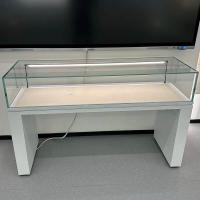 China Museum Table Display Cabinet Custom Table-mount Case, Glazed Five Sides, 360°, Climate Module, Fabrics for sale