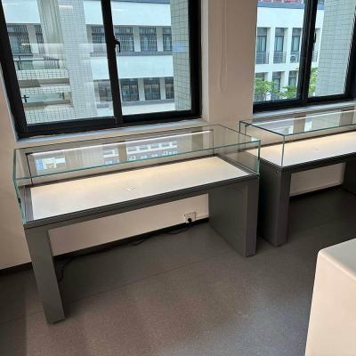 China Table Display Cabinet Custom Table-like Vitrine, Five Glass Faces, 360 View, Optional Climate, Letters for sale