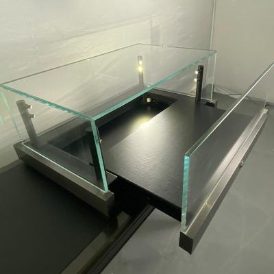China Museum Display Cases Small Tabletop Case, Five Panes, Panoramic, Gel Humidistat, Letters/fabrics for sale