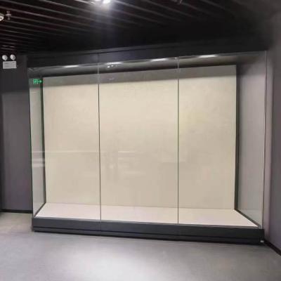 China Museum Wall Display Cabinet Substantial Wall Vitrine, On-wall Or Built-in, Power Doors, Control, Primary for sale